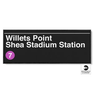 Willets Point-shea Stadium Subway Sign - 7 Train - Tall Version - Etsy