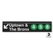 Uptown & the Bronx Subway Sign NYC 4, 5, 6 Trains Decor Vintage Narrow ...