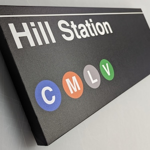 Personalized NYC Subway Sign Canvas: Custom Home Decor - Etsy