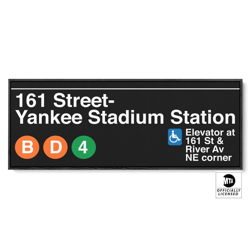 161st Street-yankee Stadium Subway Sign - B, D, 4 Train Lines - Tall ...