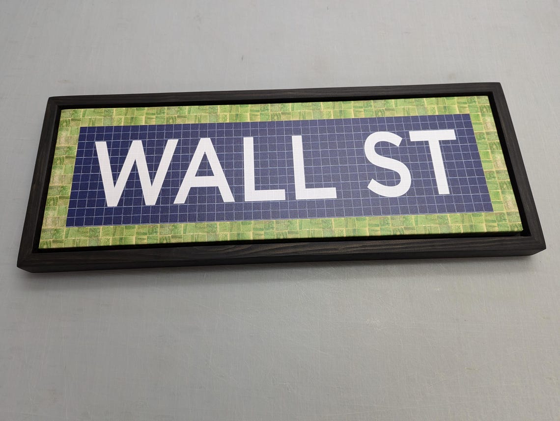 Wall Street Subway Tile Sign: NYC Wall Art Decor - Officially Licensed ...