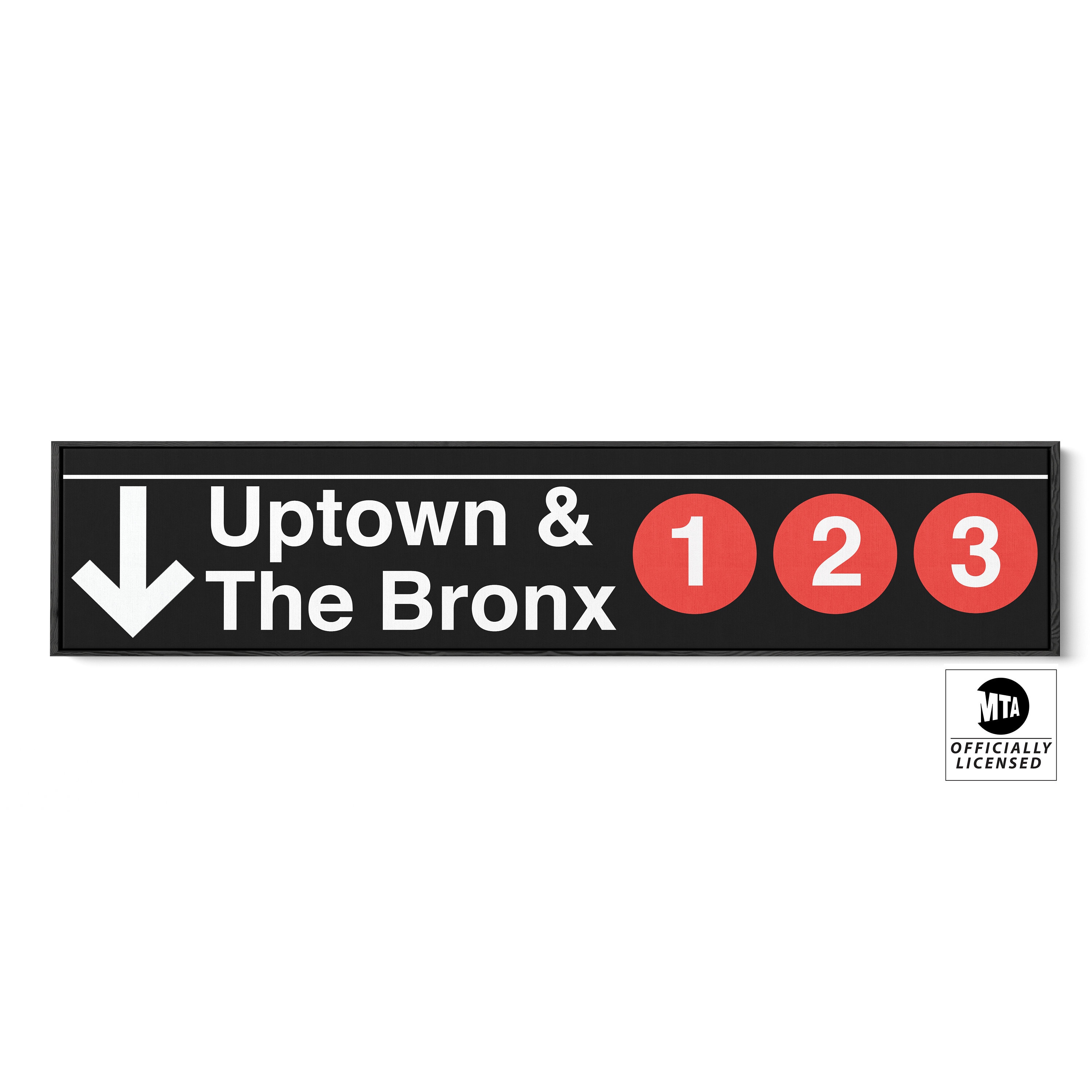 Uptown & the Bronx NYC Subway Sign Vintage Trains 1, 2, 3 Metro Decor ...