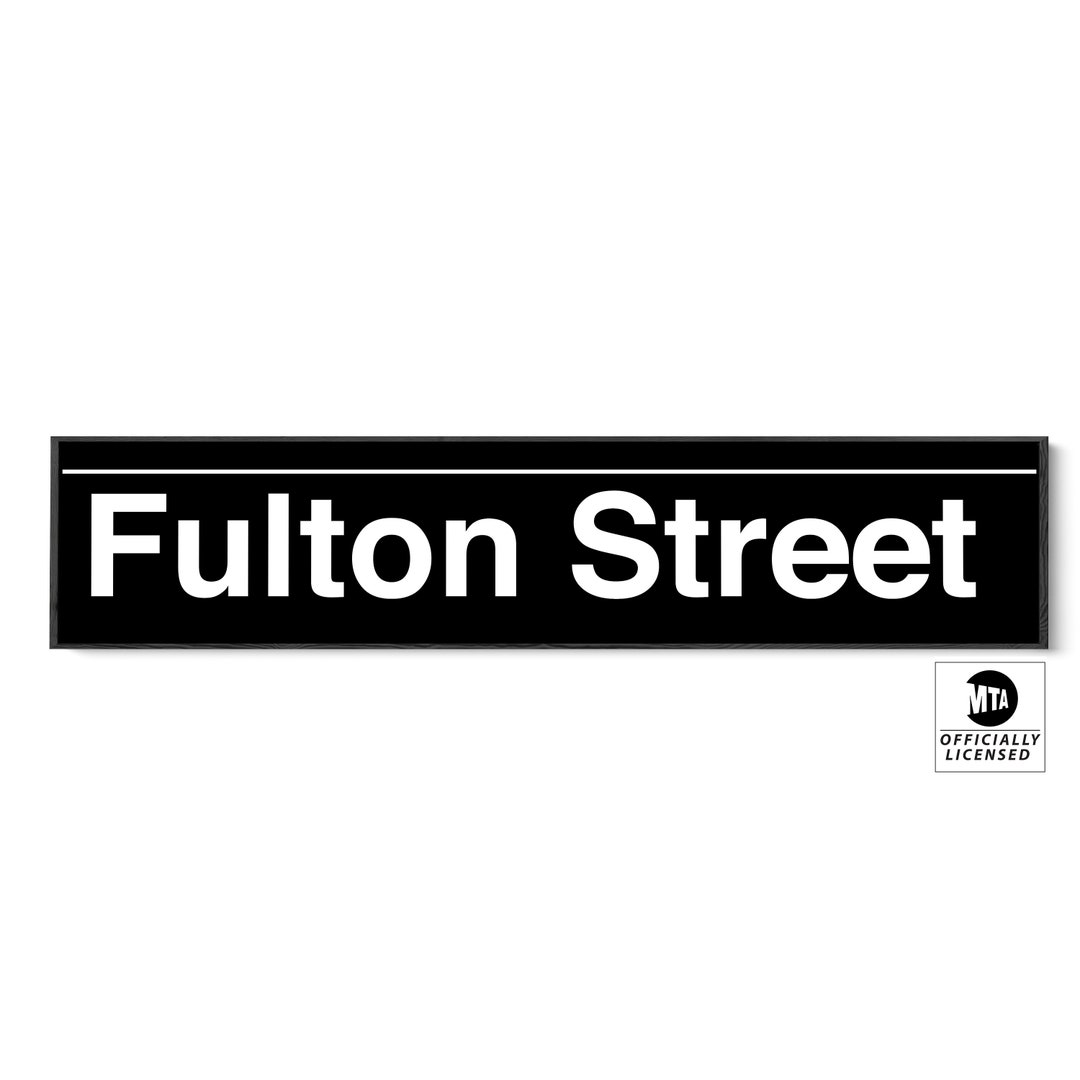 Fulton Street Subway Sign: NYC Platform Art - Officially Licensed - Etsy