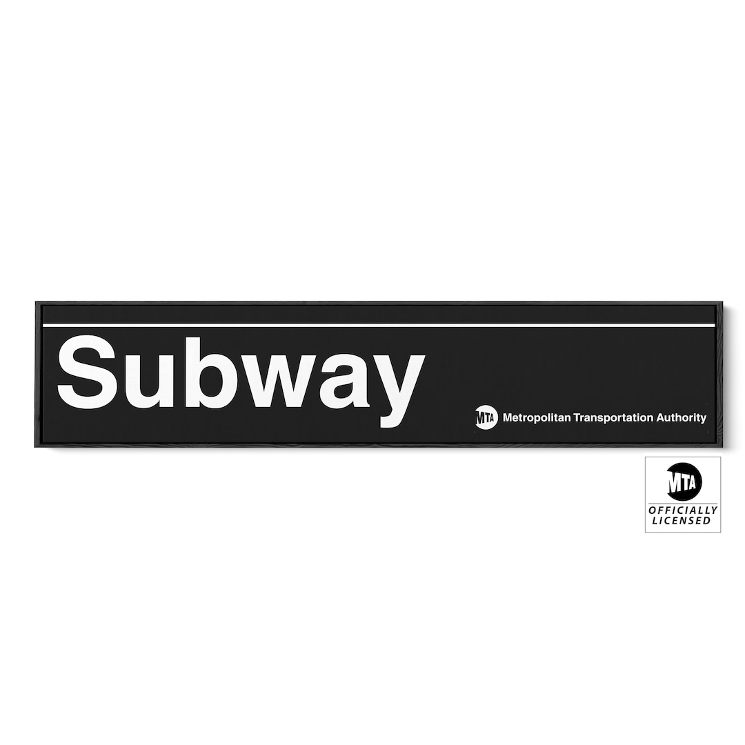 Personalized Subway Sign With MTA Logo - Custom Name and Lines - Long ...