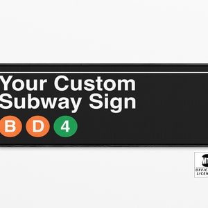 Personalized NYC Subway Sign Canvas: Custom Home Decor - Etsy