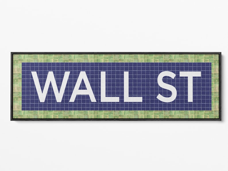 Wall Street Subway Tile Sign: NYC Wall Art Decor - Officially Licensed ...