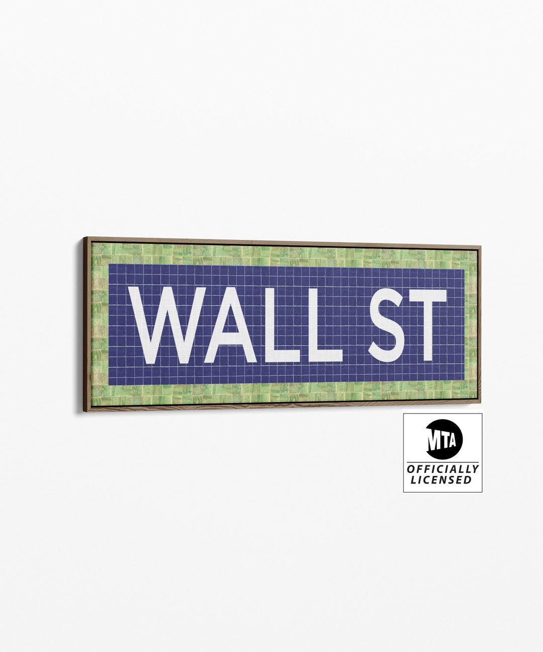 Wall Street Subway Tile Sign | Wall Art Decor | NYC Subway Sign - Etsy