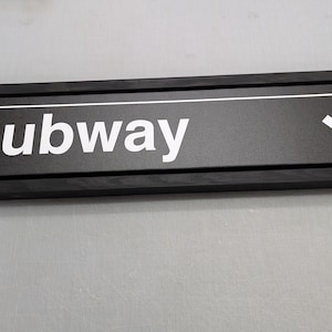 Personalized Subway Sign With Arrow - Custom Name and Lines - Long ...