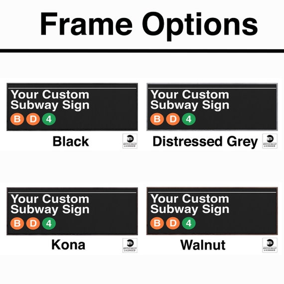 Custom Made Subway Signs