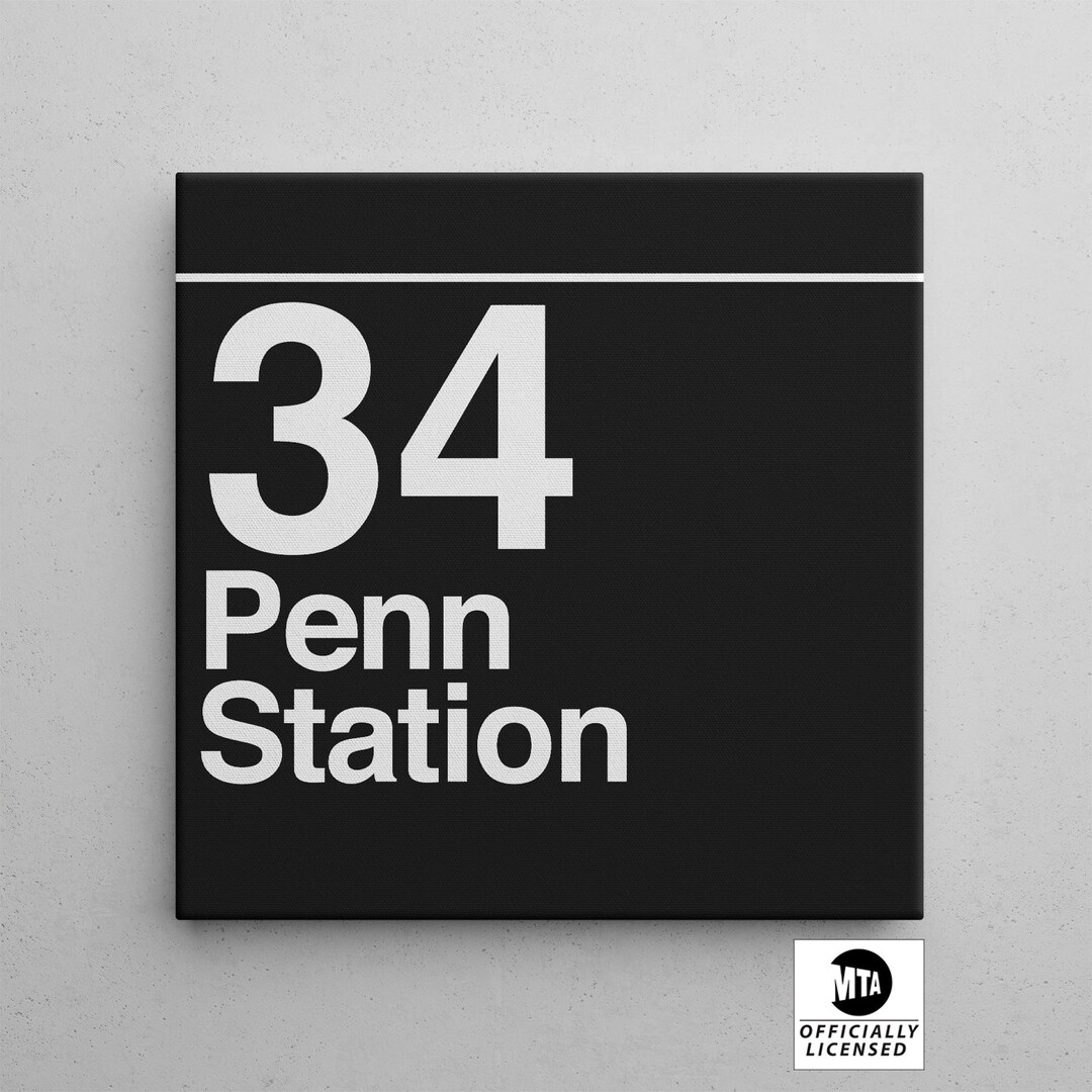 34 Street Penn Station Subway Sign - NYC Platform Art - Etsy