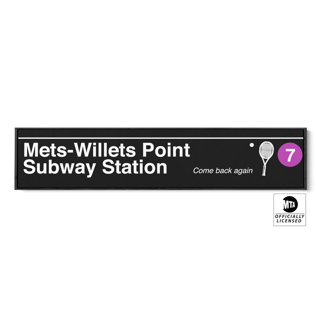 Mets-willets Point NYC Subway Station Sign - Narrow Version - 7 Train ...
