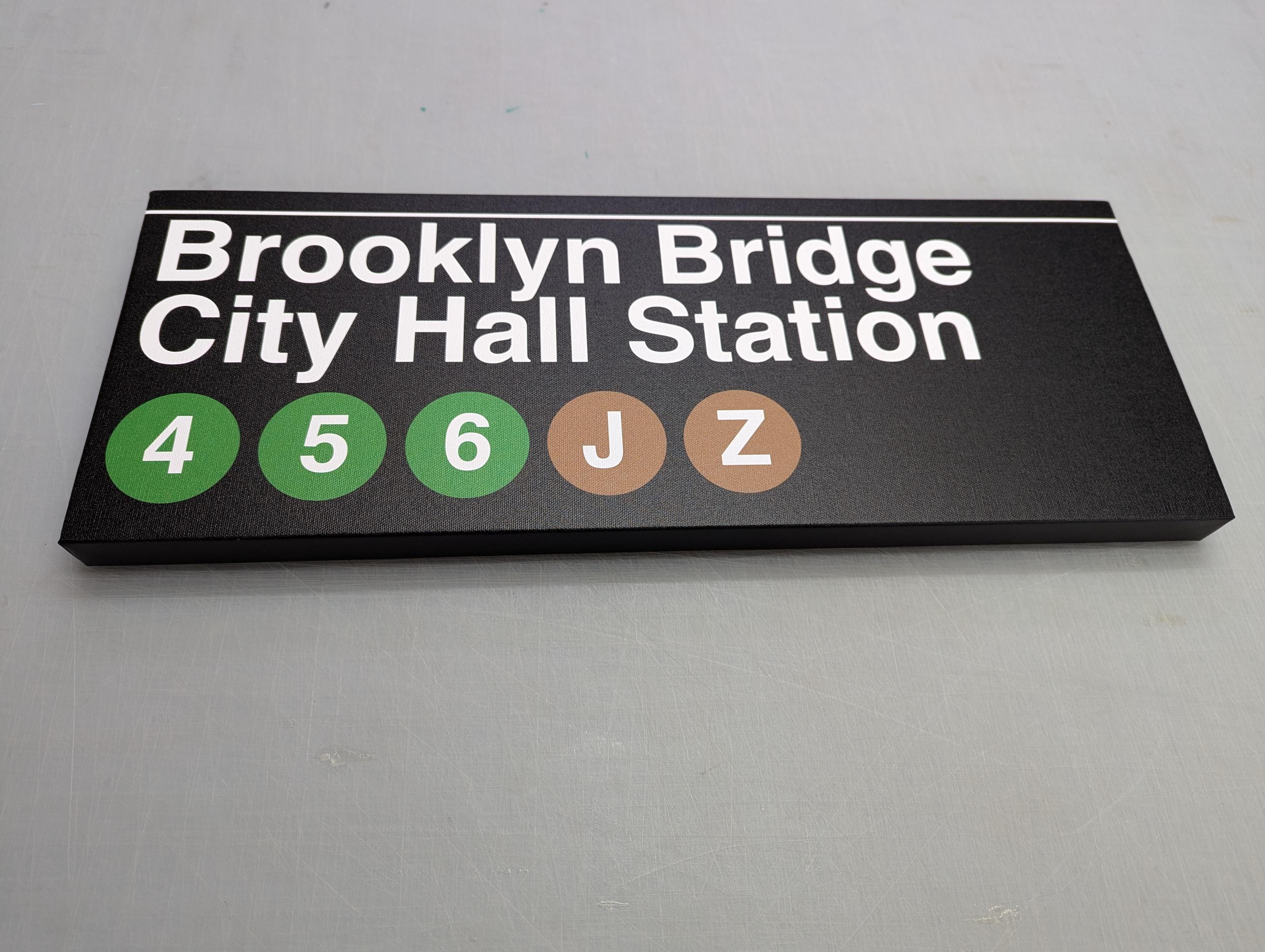 Brooklyn Bridge Subway Sign: NYC Transit Art - Officially Licensed - Etsy