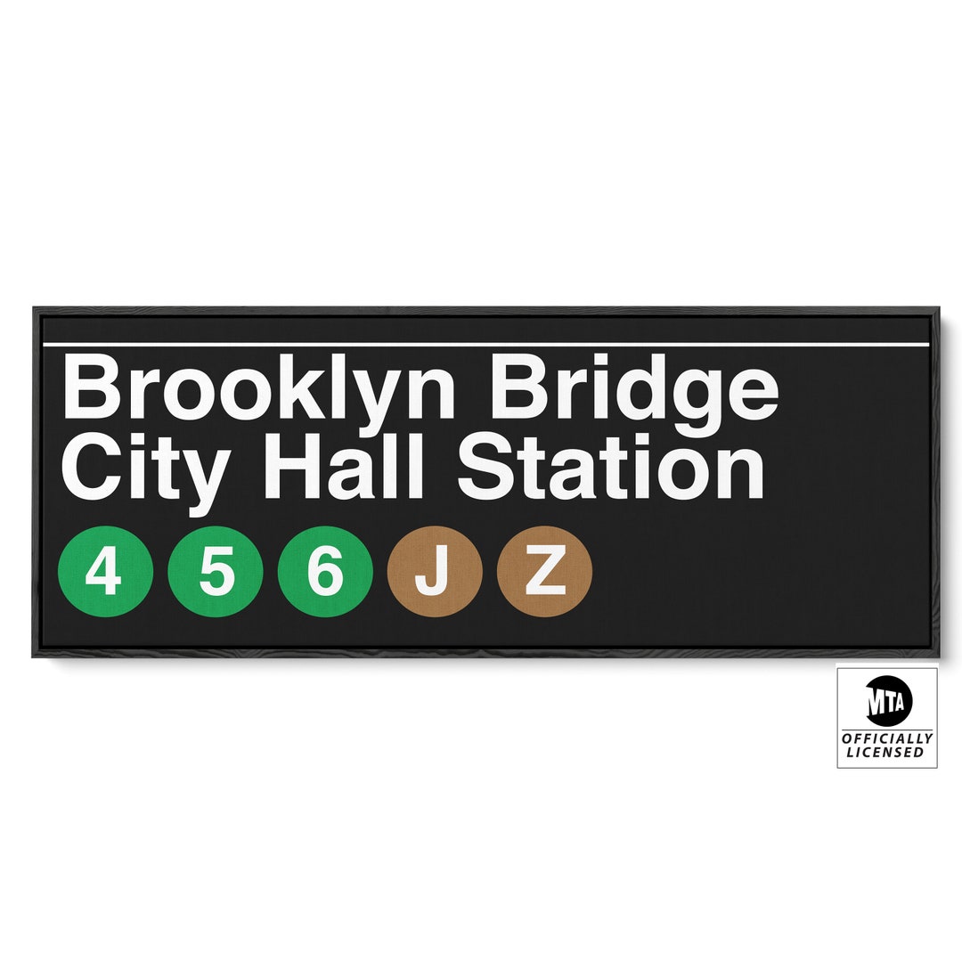 Brooklyn Bridge Subway Sign: NYC Transit Art - Officially Licensed - Etsy