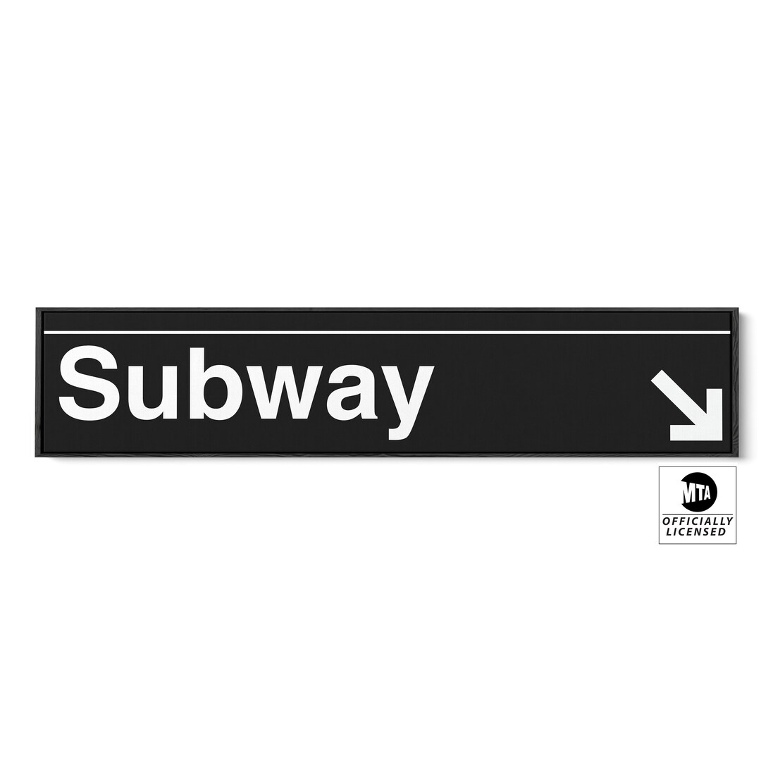 Personalized Subway Sign With Arrow - Custom Name and Lines - Long ...