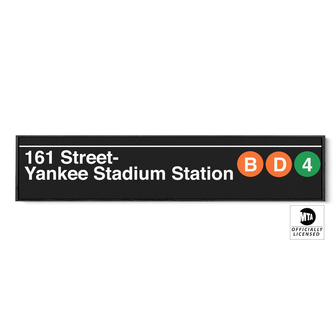 161st Street-yankee Stadium NYC Subway Sign - Vintage Bronx Metro Decor ...