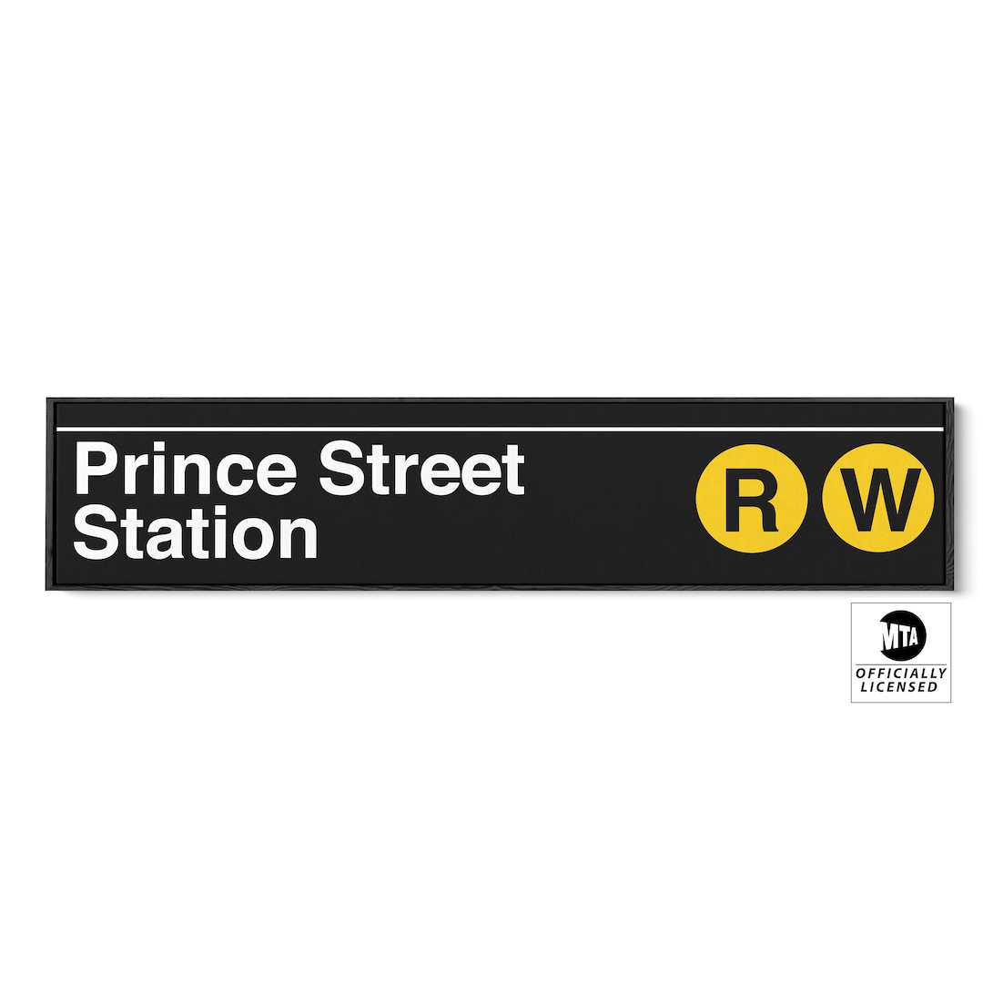 Prince Street Station Subway Sign R W Lines Narrow Version - Etsy