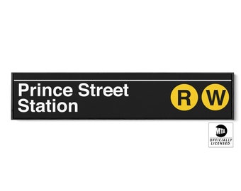57 Street Subway Station Sign Tall Version N Q R W Train Lines new York ...