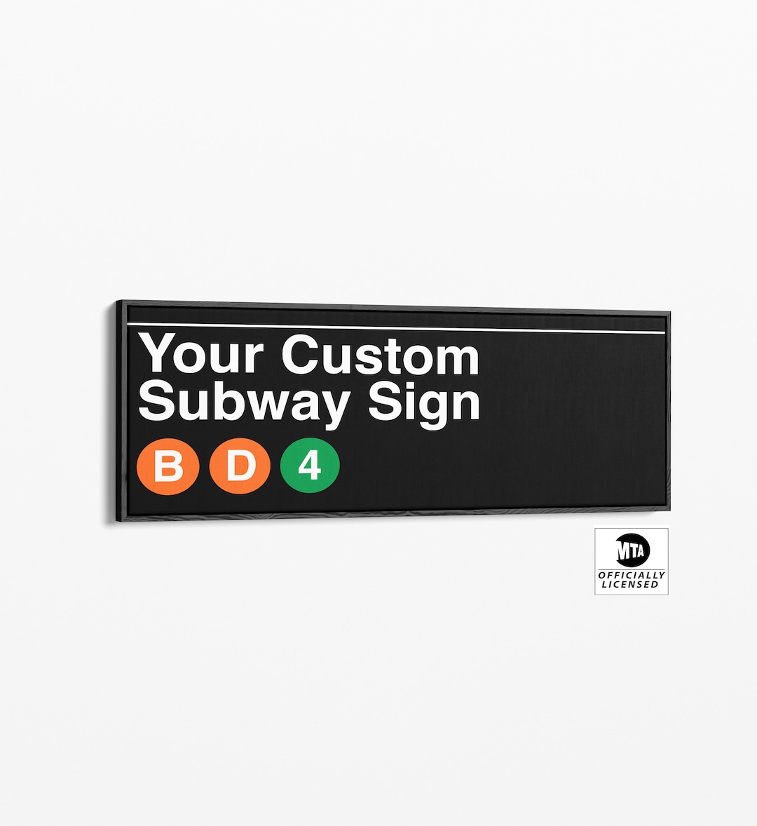 Personalized NYC Subway Sign Canvas: Custom Home Decor - Etsy