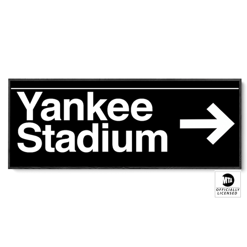 Yankee Stadium Subway Sign: Officially Licensed MTA New York City Art ...