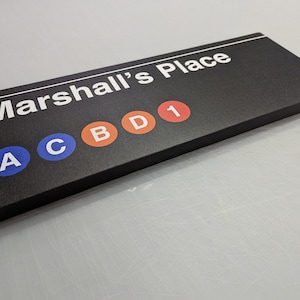 Personalized NYC Subway Sign Canvas: Custom Home Decor - Etsy