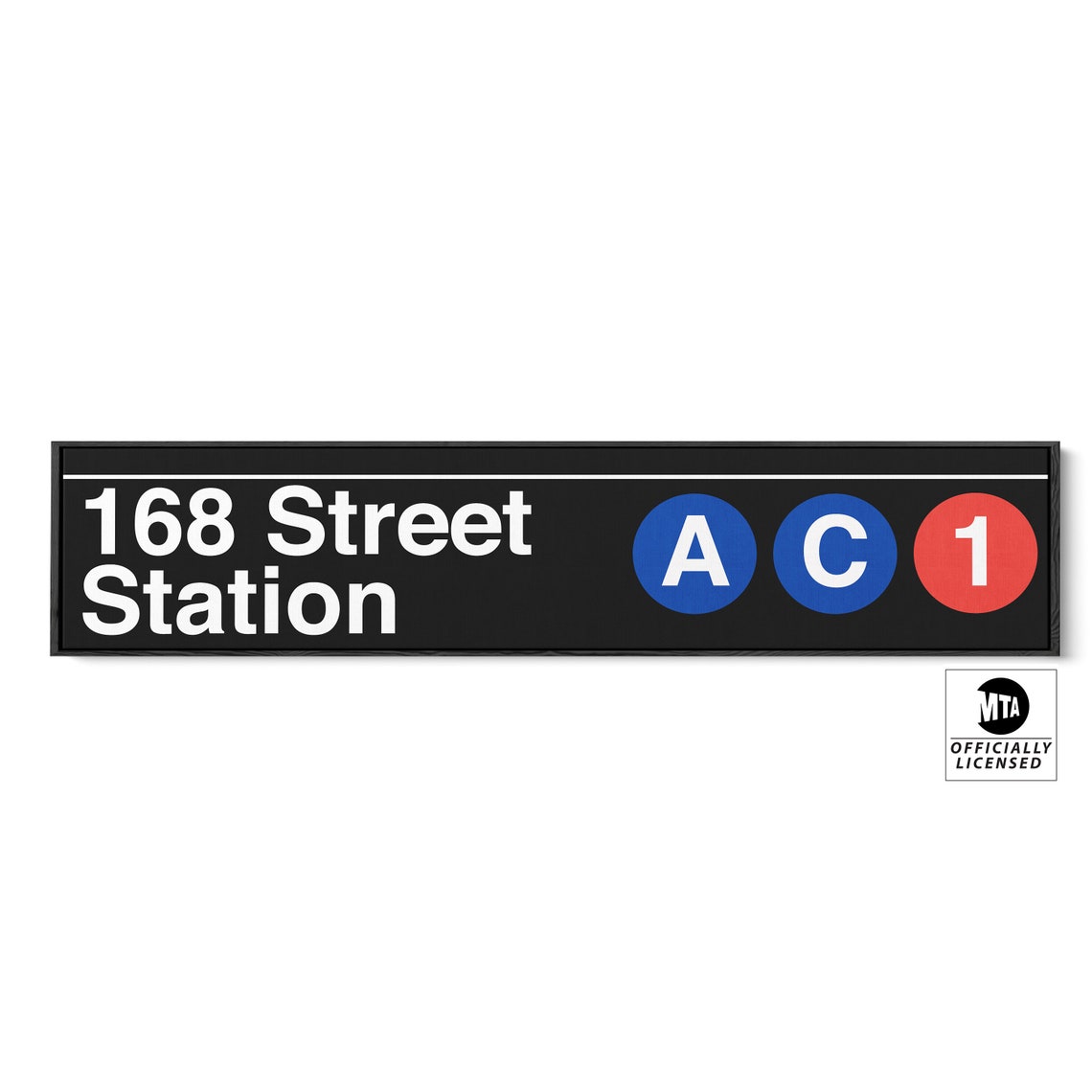 168 Street Station Subway Sign Narrow Version Featuring A C 1 Train ...
