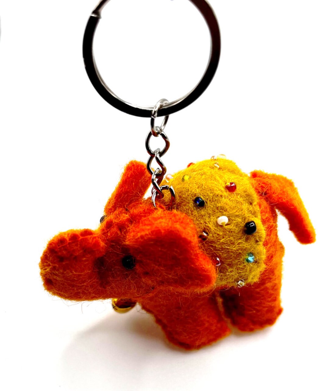 Elephant Felt Keychain | Needle Wool Felt Accessory | Bag/purse ...