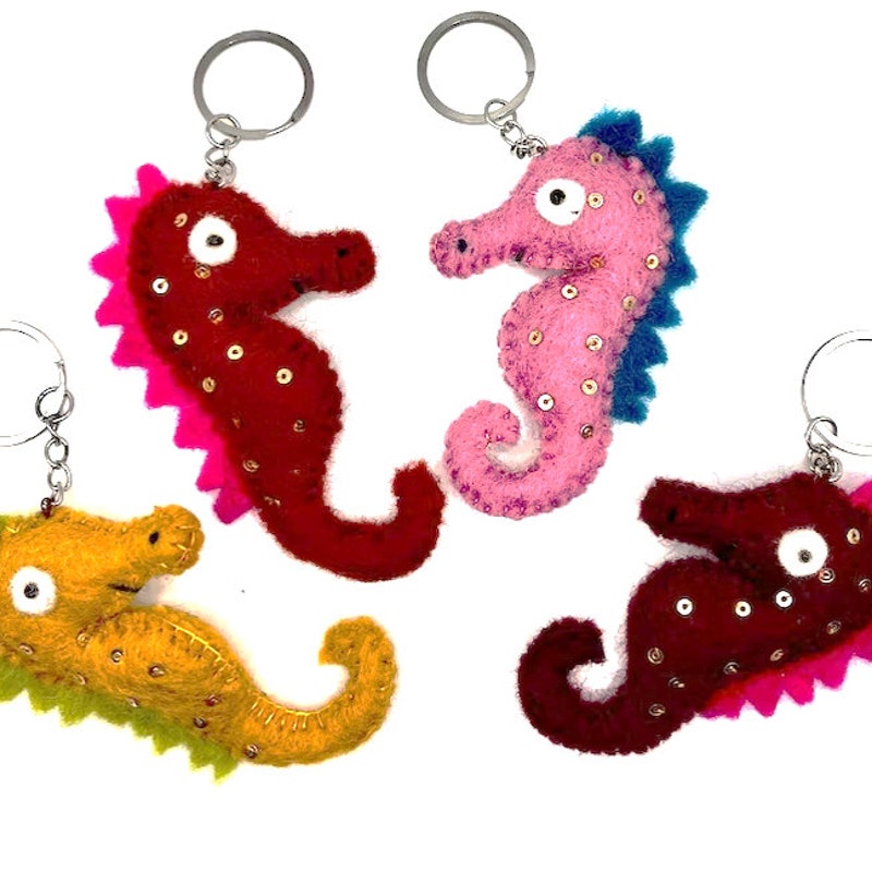 Seahorse Keychain - Etsy