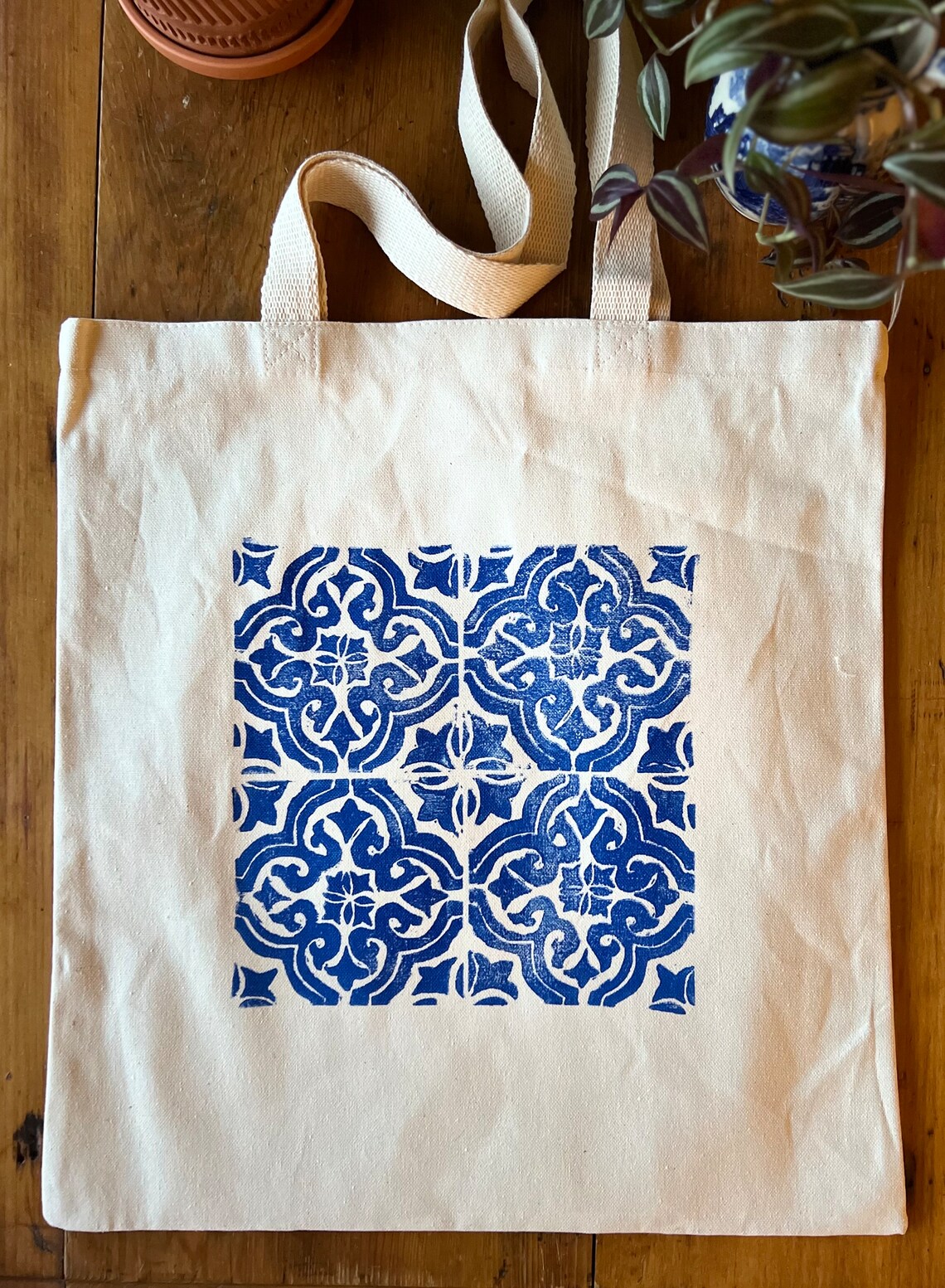 Portuguese Tote Bag - 100% Canvas- Hand Stamped Lino Print Portuguese ...