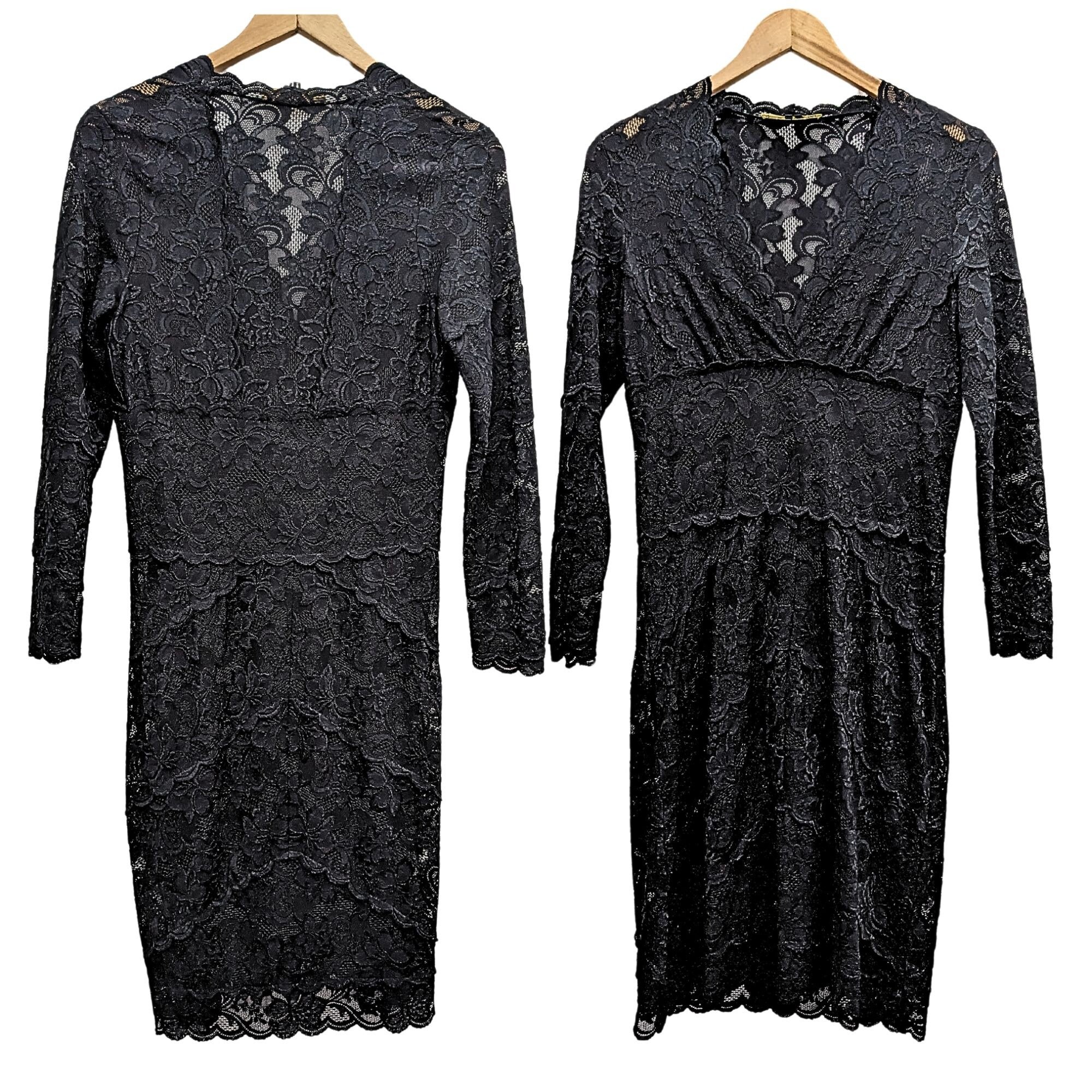 Rare Vintage 90s NICOLE MILLER Gold Label Black Stretch Lace Bodycon ...