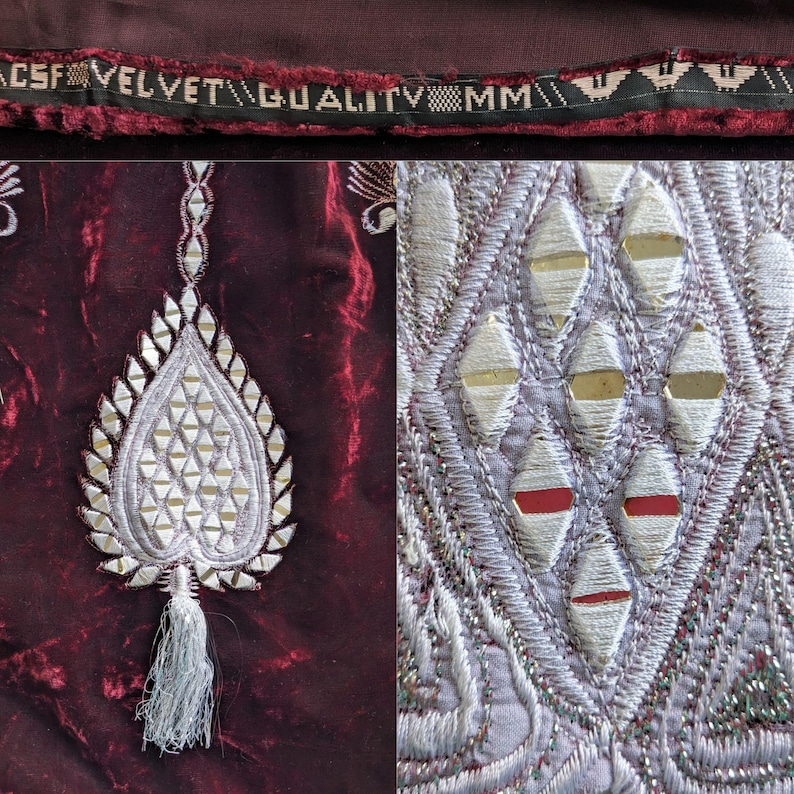 Turkish/afghani Bindalli Kaftan Wedding Dress - Embroidered Velvet ...