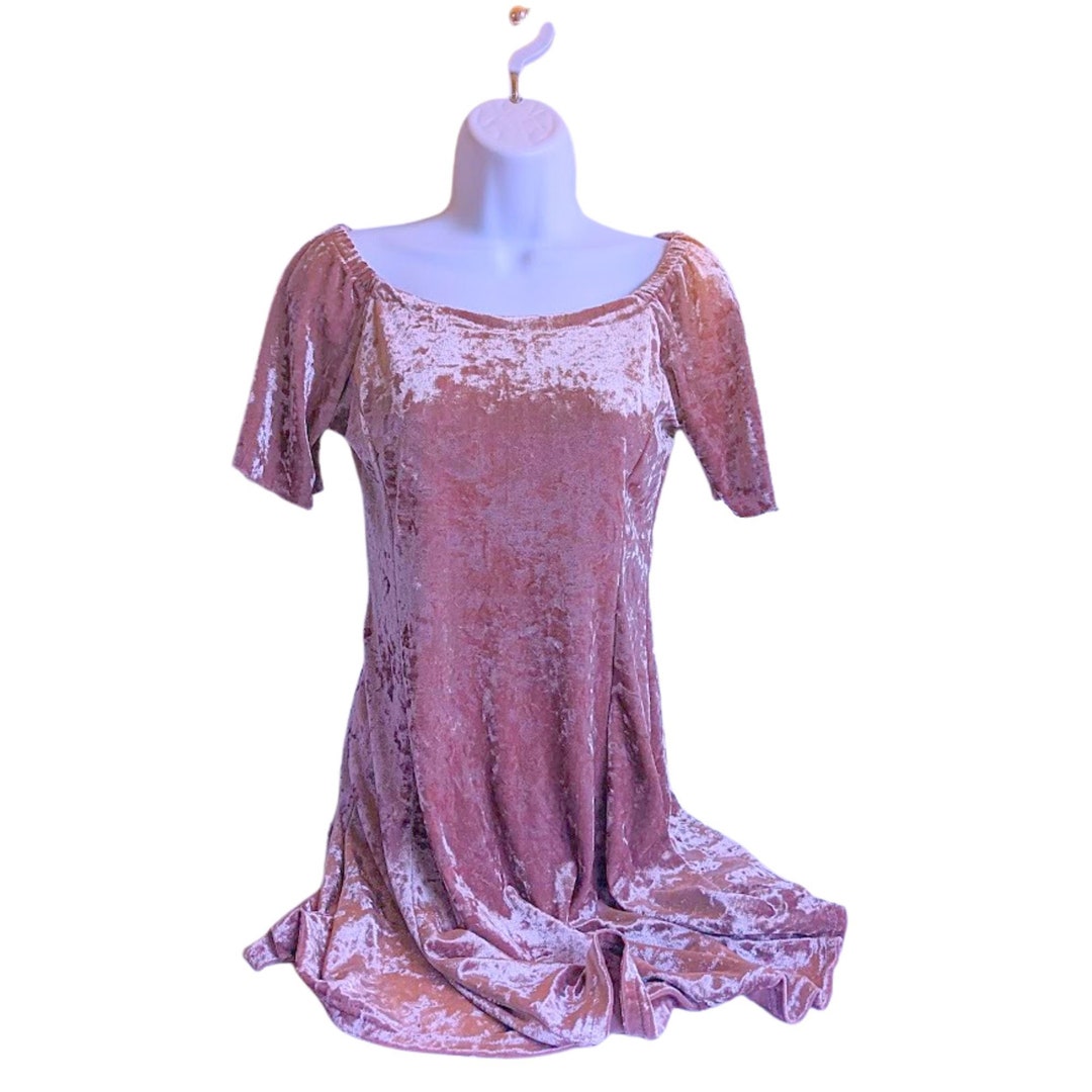 ANGIE Pink Velour Mini Dress authentic Y2K Mean Girls - Etsy