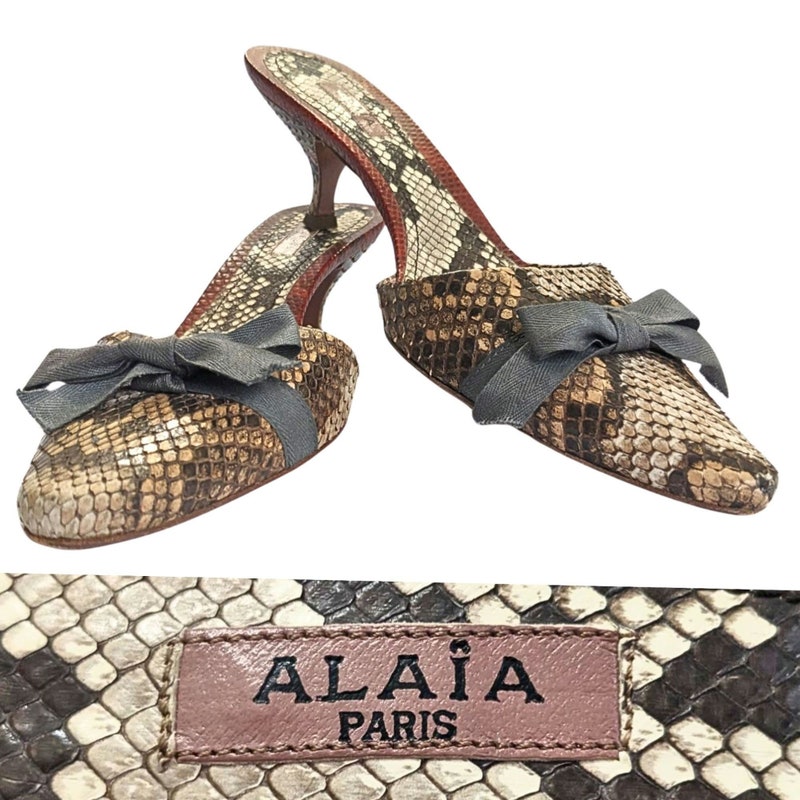 Snakeskin Mules - Etsy
