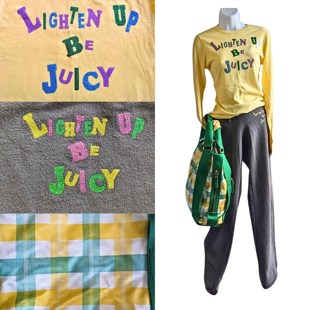 Vtg Y2K JUICY COUTURE 3-pc Kidcore Yellow Green Matching Outfit W/ Belt ...