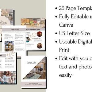 Welcome Book for Airbnb Airbnb Guide Book Editable Welcome - Etsy