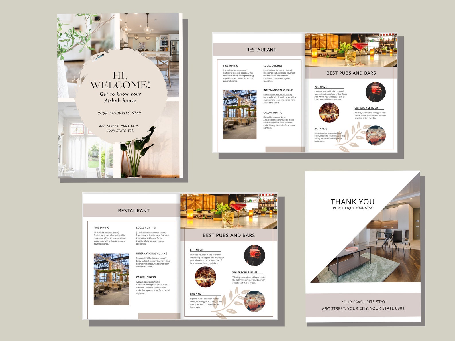 Welcome Book for Airbnb Airbnb Guide Book Editable Welcome - Etsy