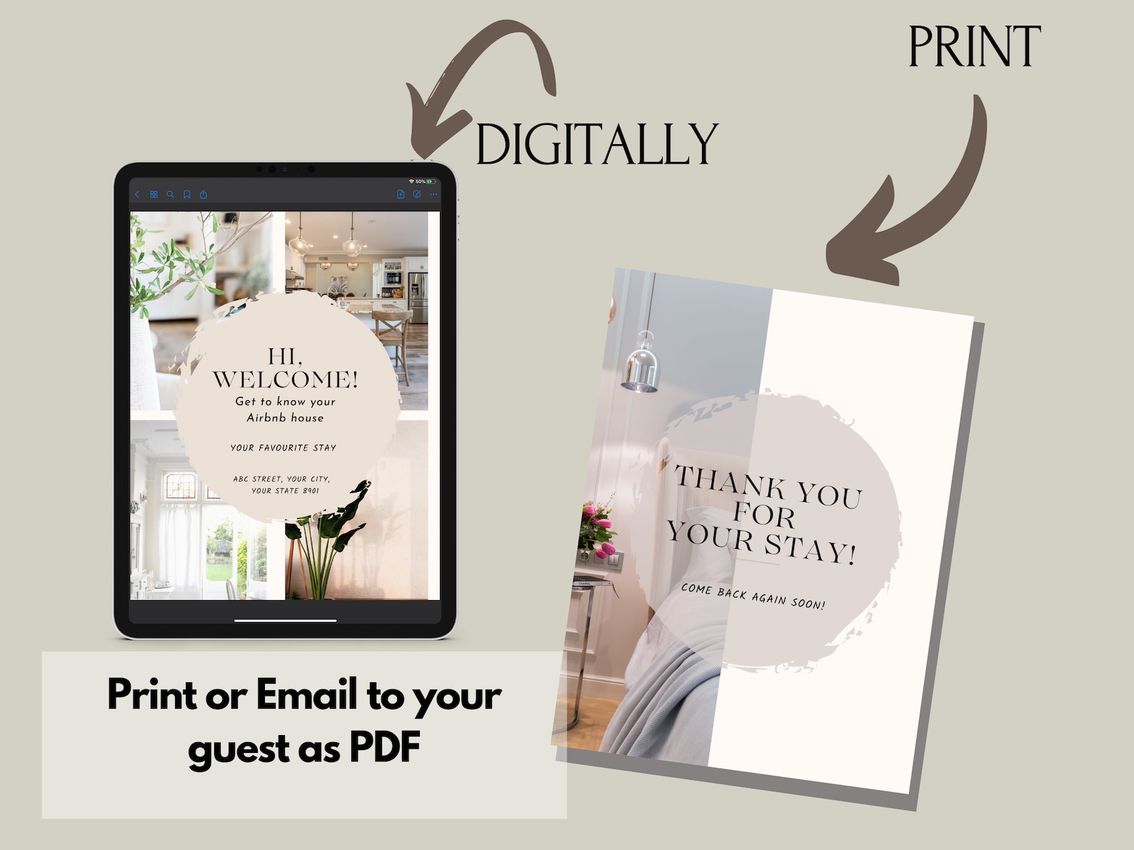 Welcome Book for Airbnb Airbnb Guide Book Editable Welcome - Etsy