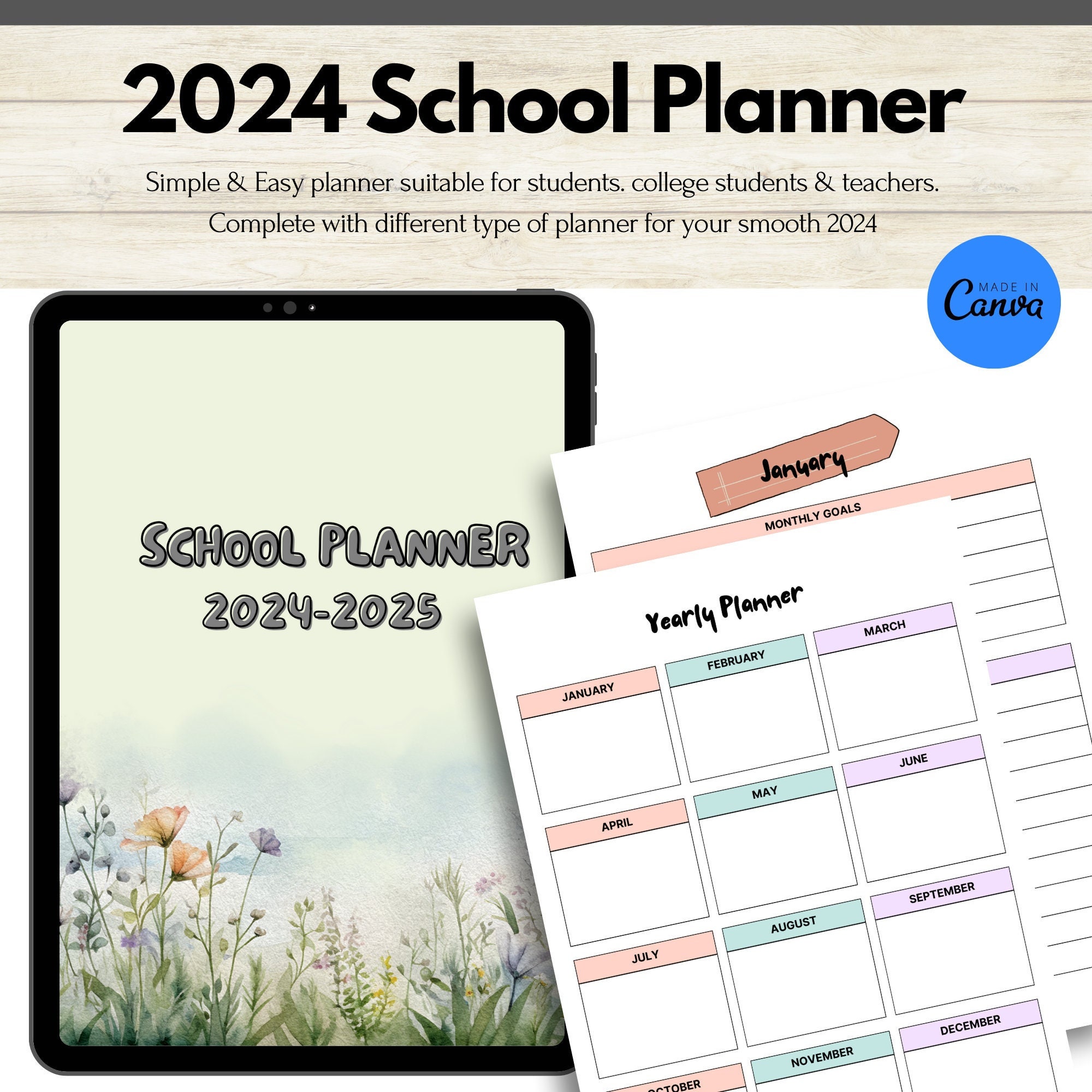 School Planner 2024 2025 School Planner for Students - Etsy