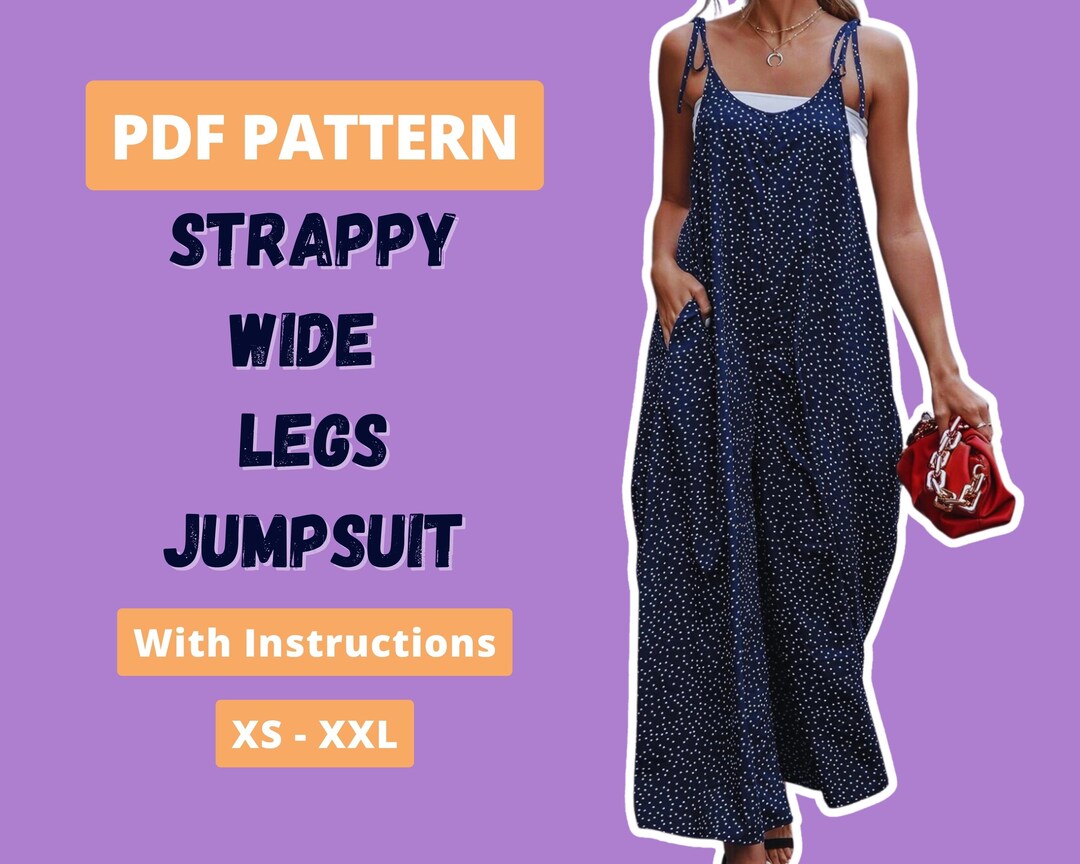 Women's Jumpsuit Pattern Beginner-friendly, XS-XXL, Dungaree Pant ...