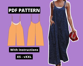 Coverall PDF Sewing Pattern Unisex Sizes XL-3X - Etsy Canada