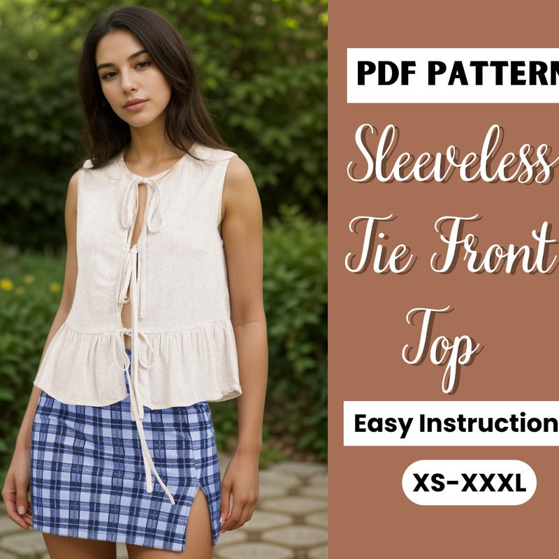 Tie Front Crop Top - Etsy