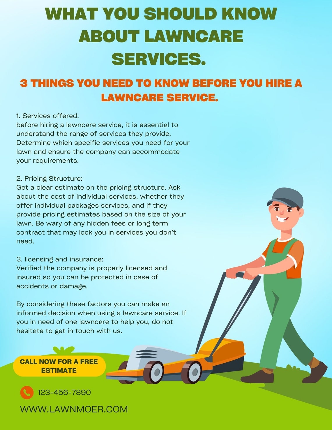 Lawnmower Flyer Template / Lawncare Service Template Marketing ...
