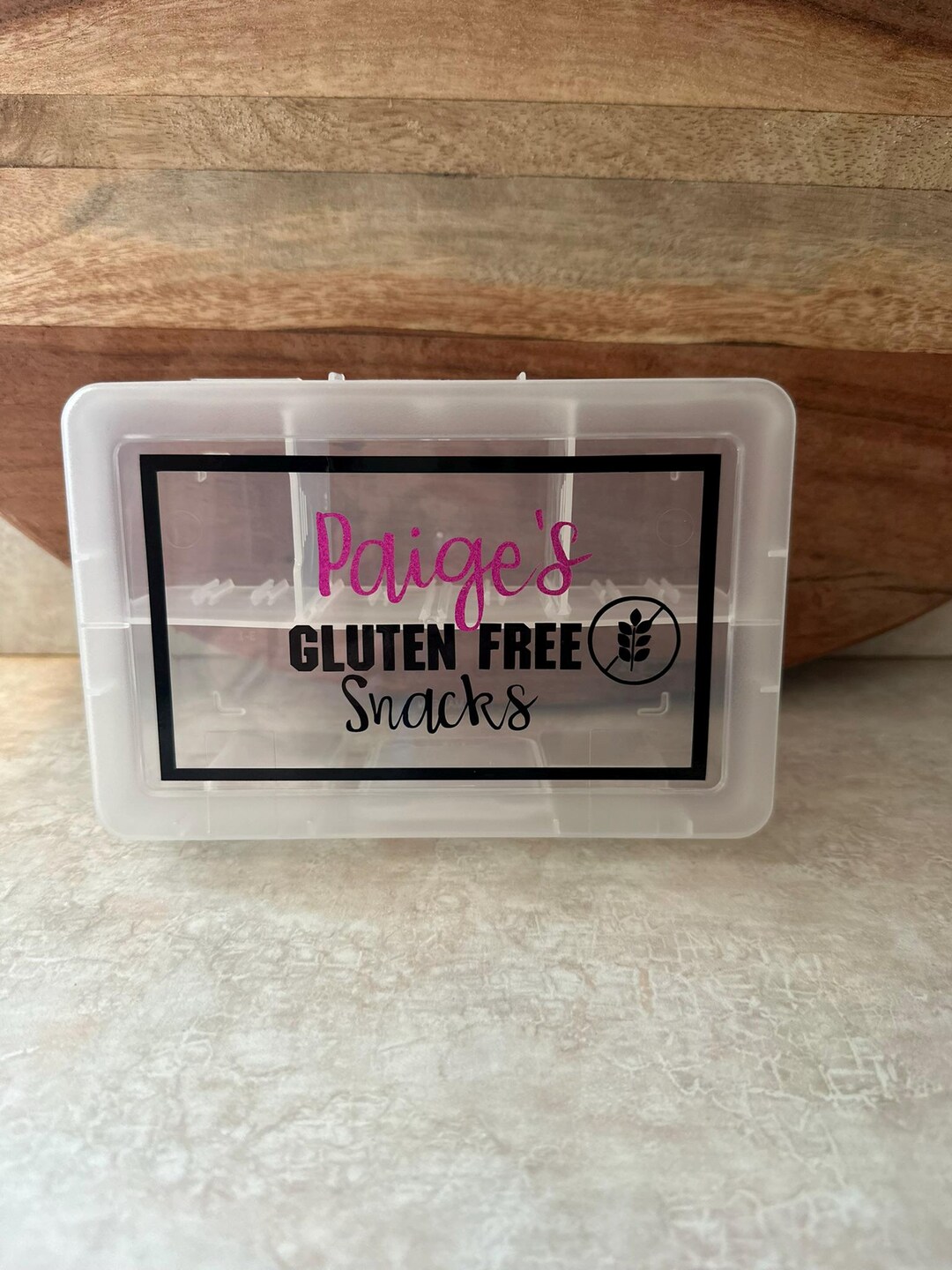 Custom Gluten-free Snackle Box - Adjustable Compartments - Personalized ...