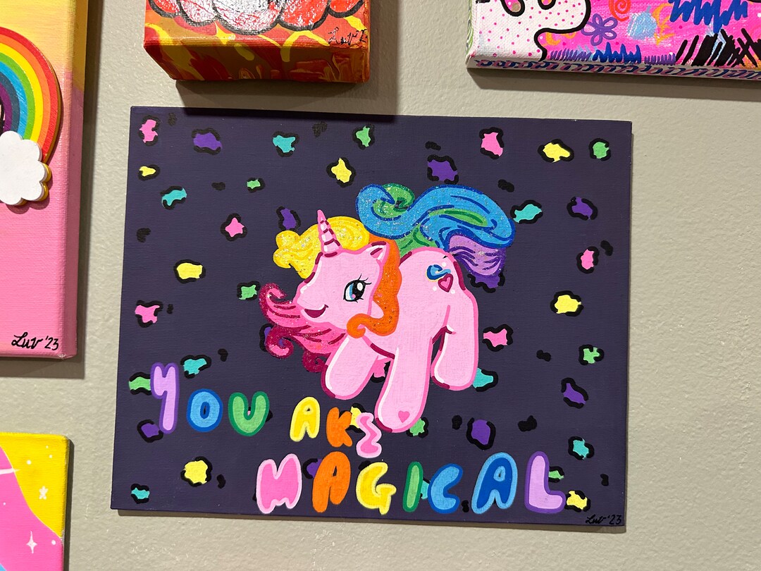 LUVSCENE - You Are Magical - Original- Acrylic Painting- My Little Pony ...