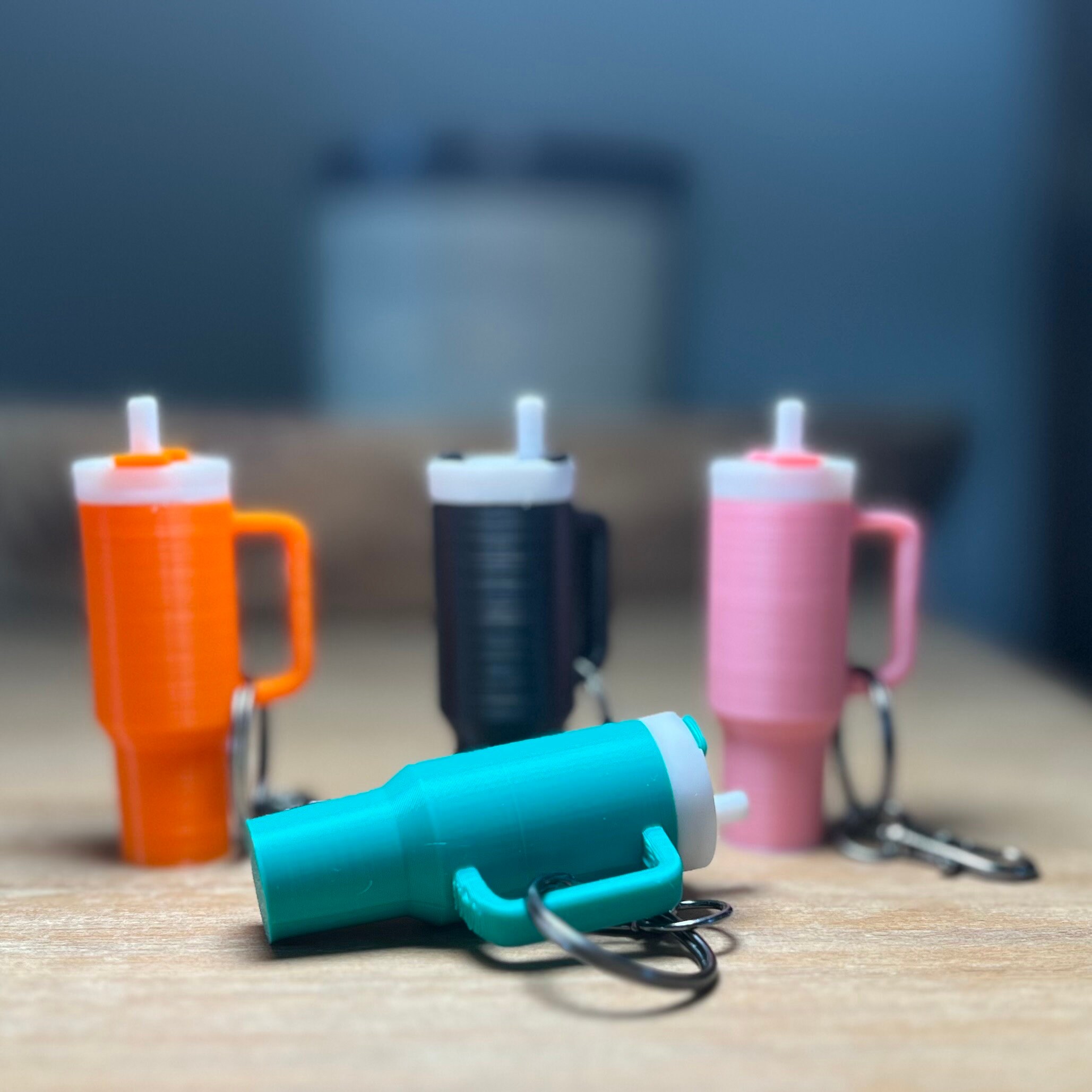 3D Printed Stanley Tumbler Keychain, Miniature Key Ring, Travel Mug ...