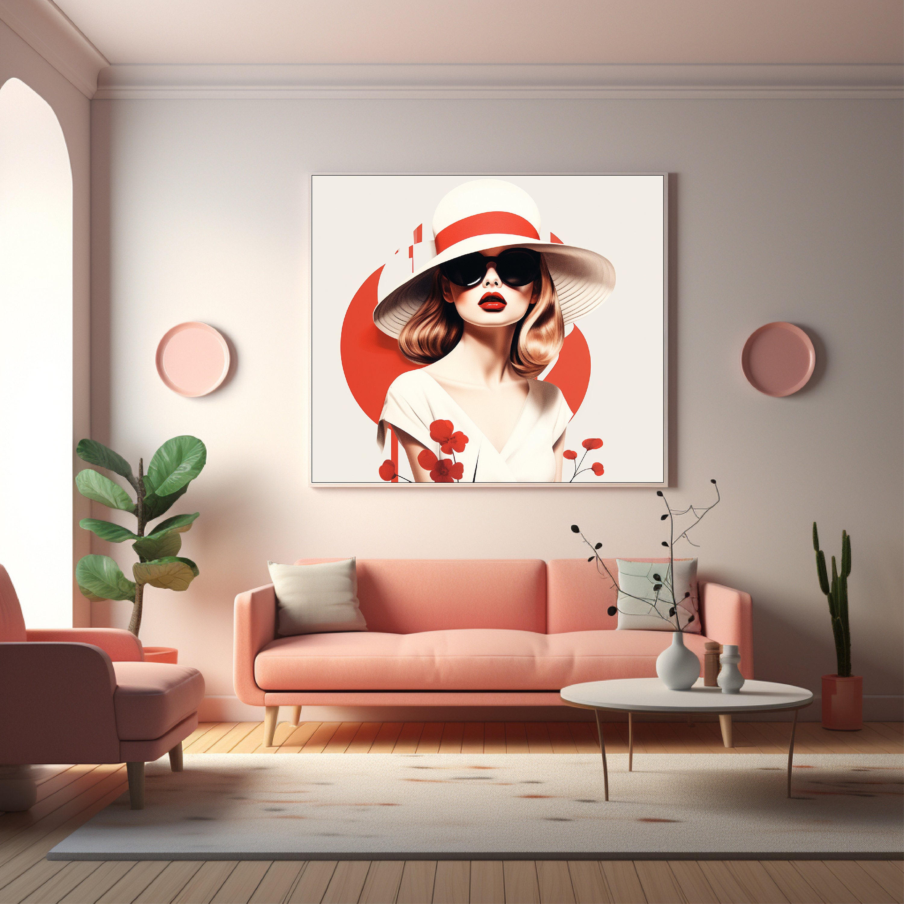 Retro Female Face Poster Retro Face Vintageart Retrovibes - Etsy