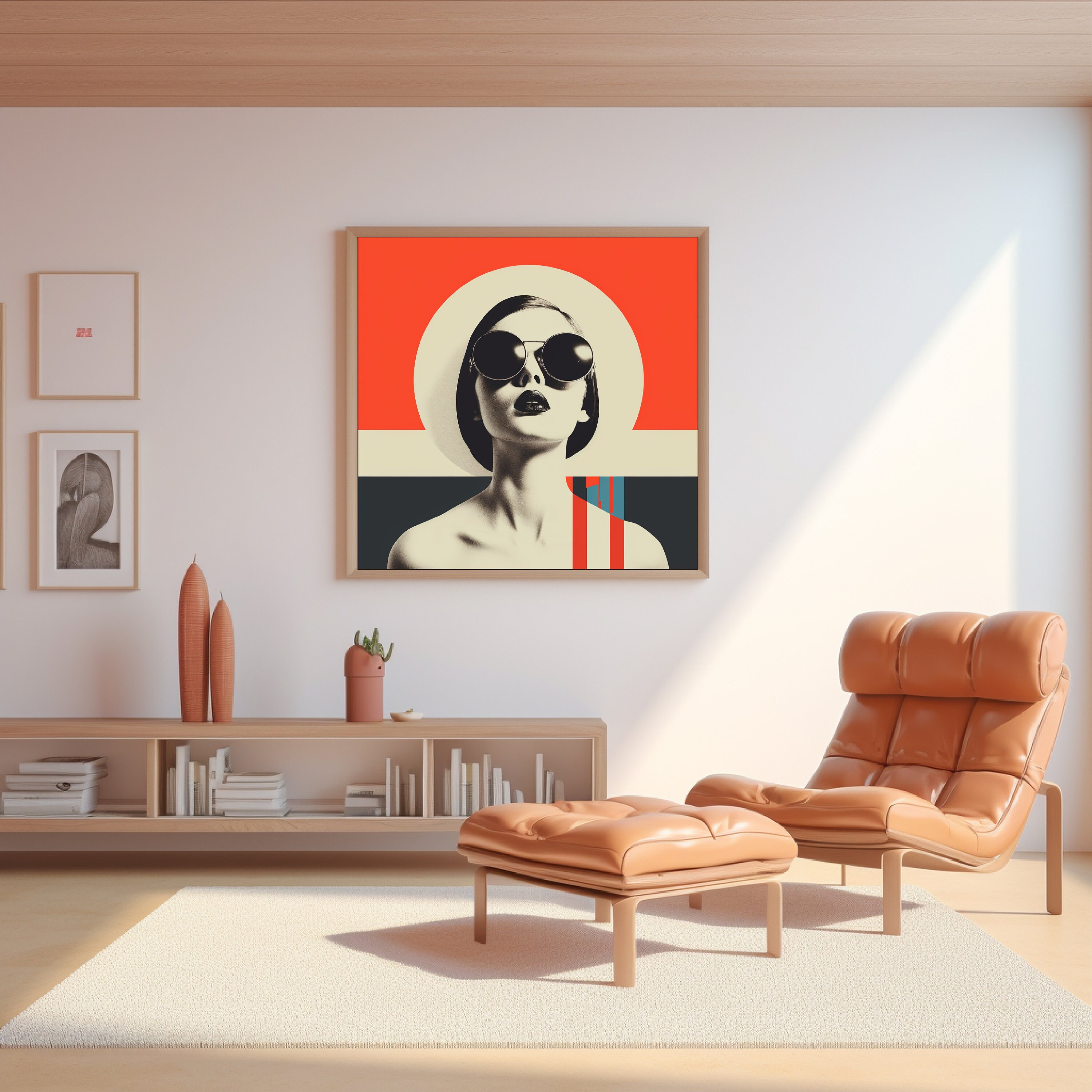 Retro Female Face Poster, Retro Face Vintageart, Retrovibes, Classicart ...