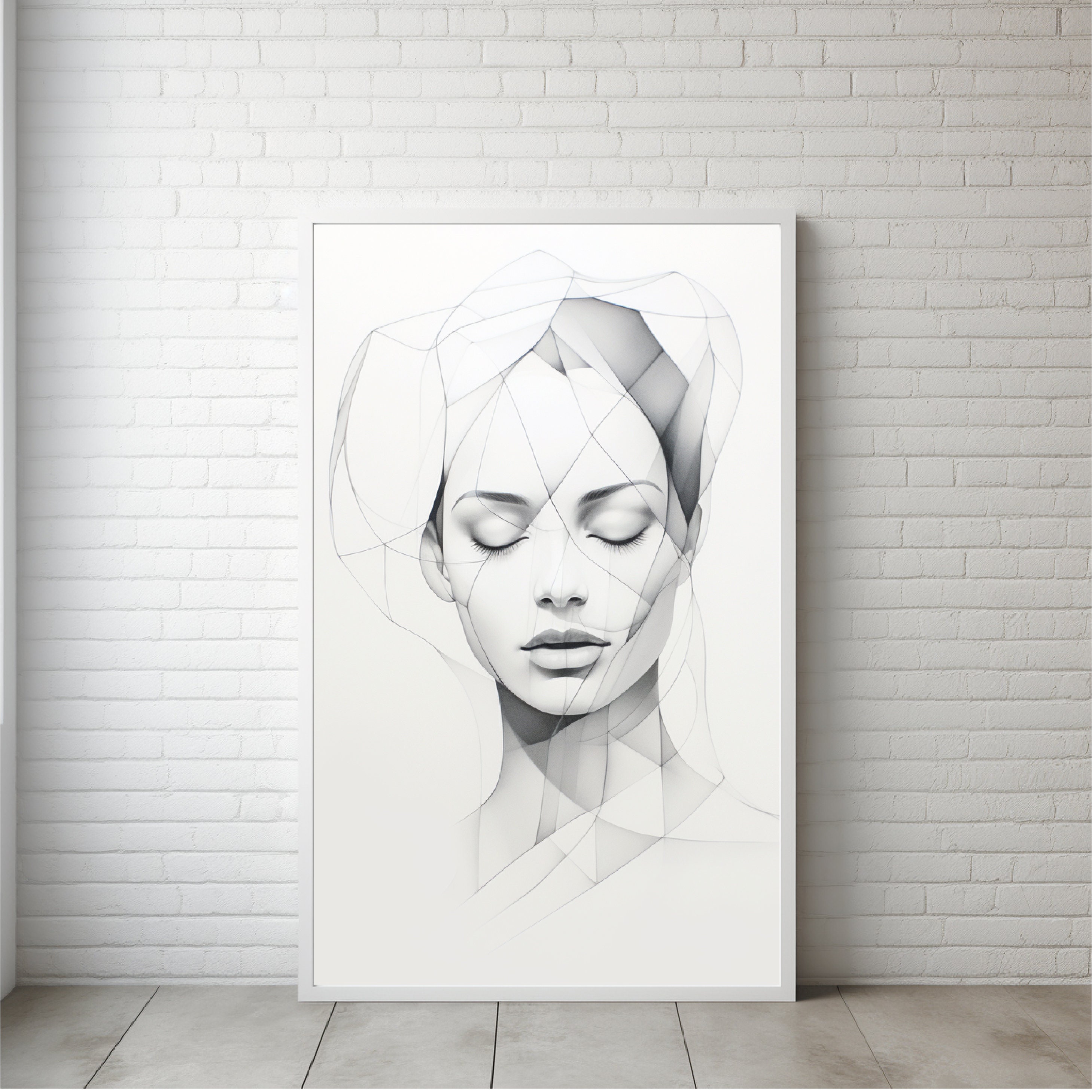 Woman Line Drawing Art Print, Minimalist Feminine One Line Wall Home ...
