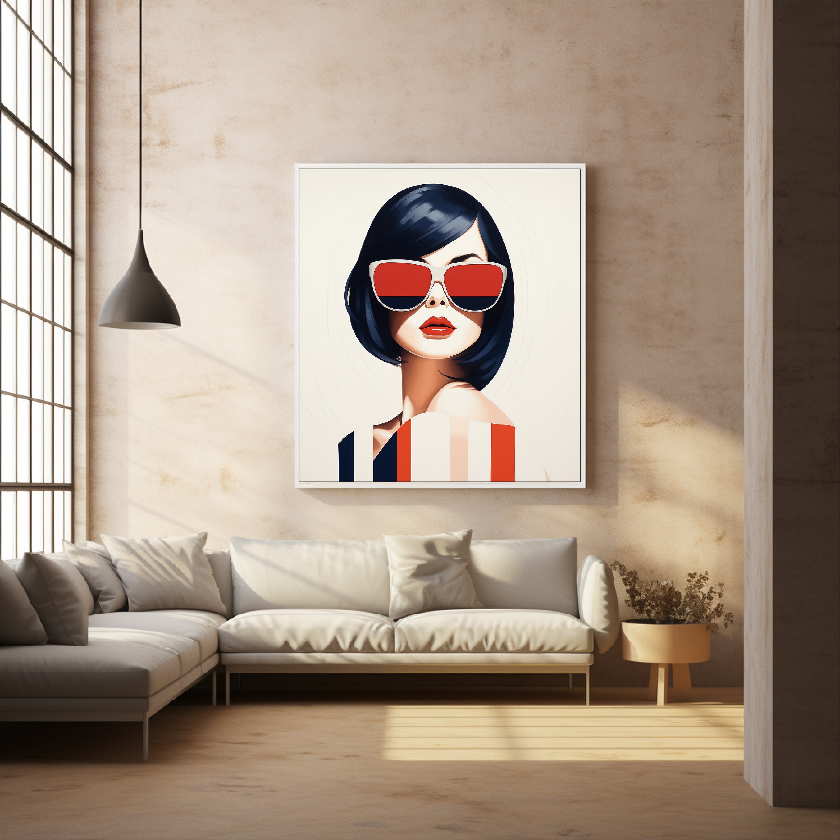 Retro Female Face Poster, Retro Face Vintageart, Retrovibes, Classicart ...