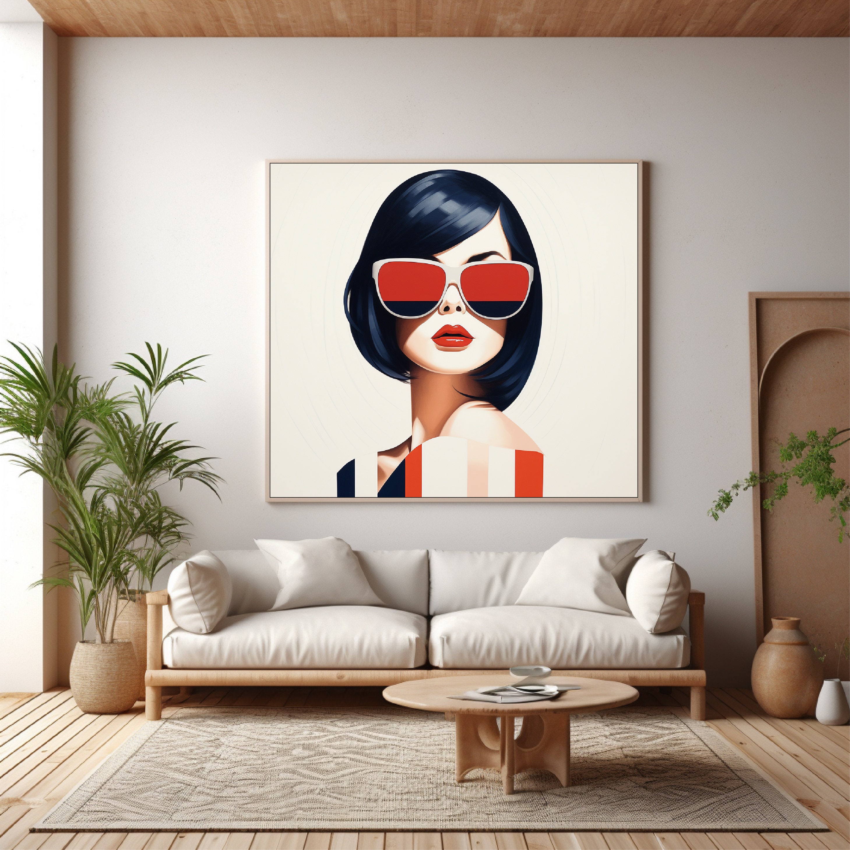 Retro Female Face Poster, Retro Face Vintageart, Retrovibes, Classicart ...