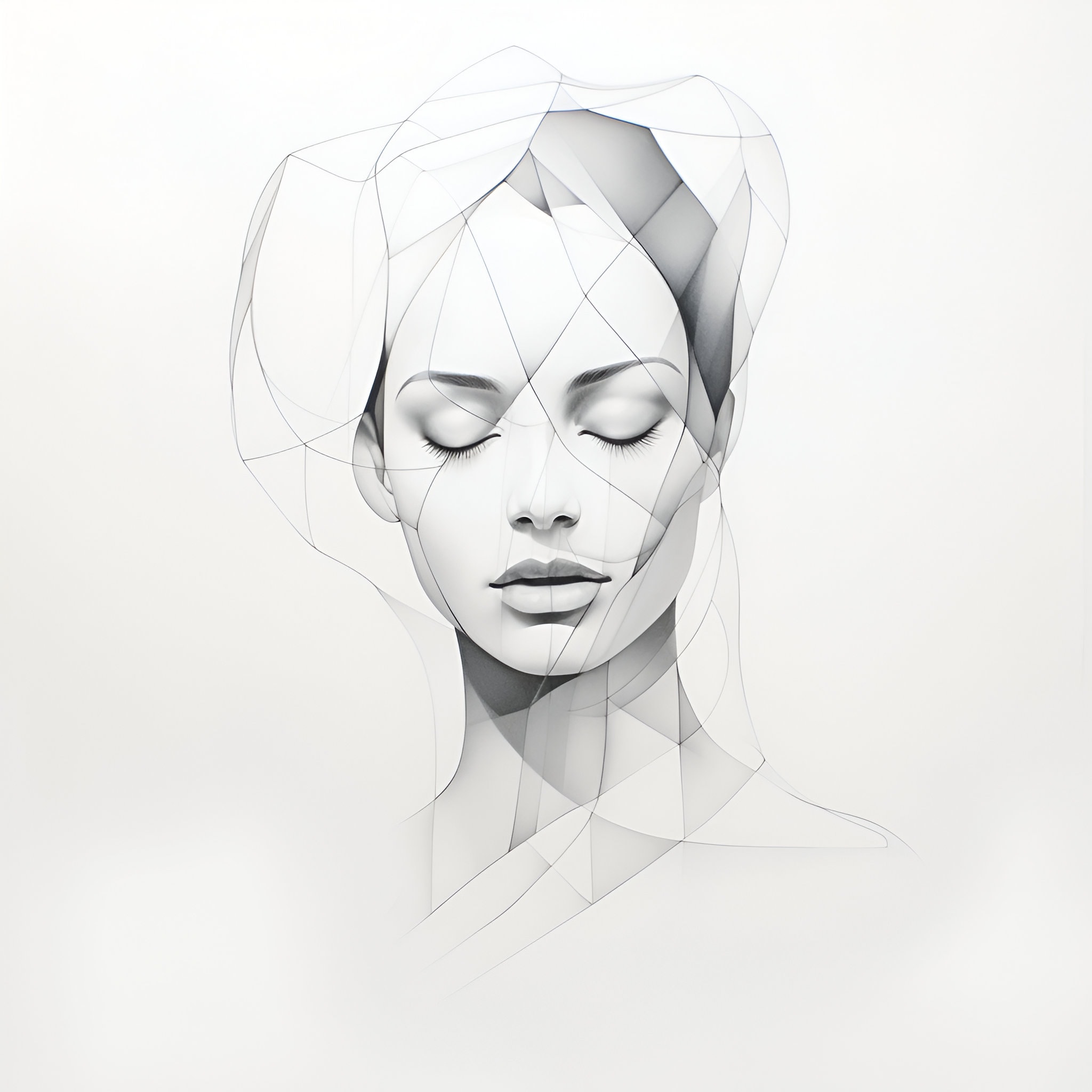 Woman Line Drawing Art Print, Minimalist Feminine One Line Wall Home ...
